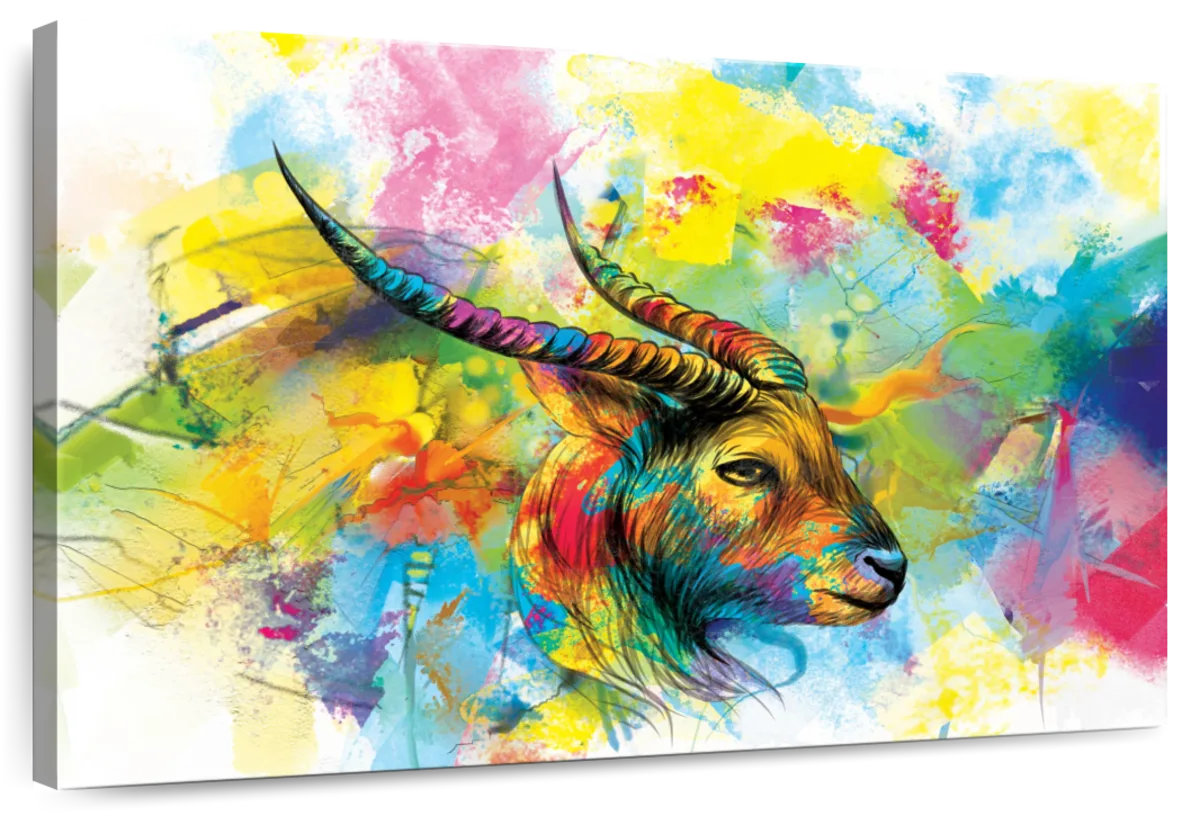 Ebern Designs Horned Goat Paint Splash - Wayfair Canada