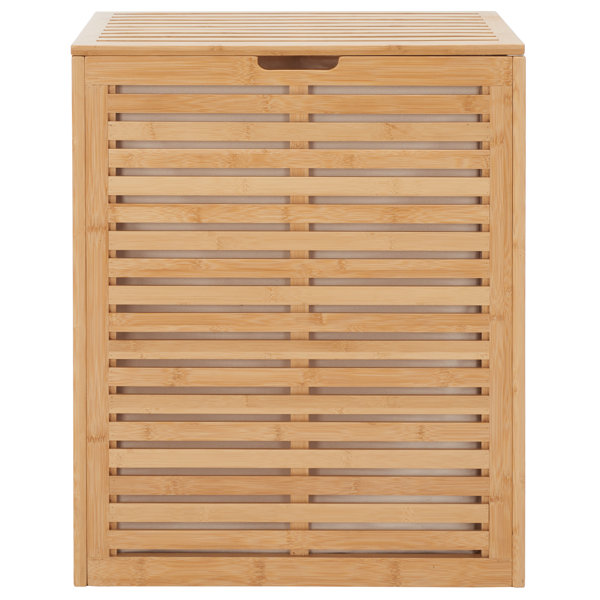 Ebern Designs Wood Laundry Hamper with Lid | Wayfair