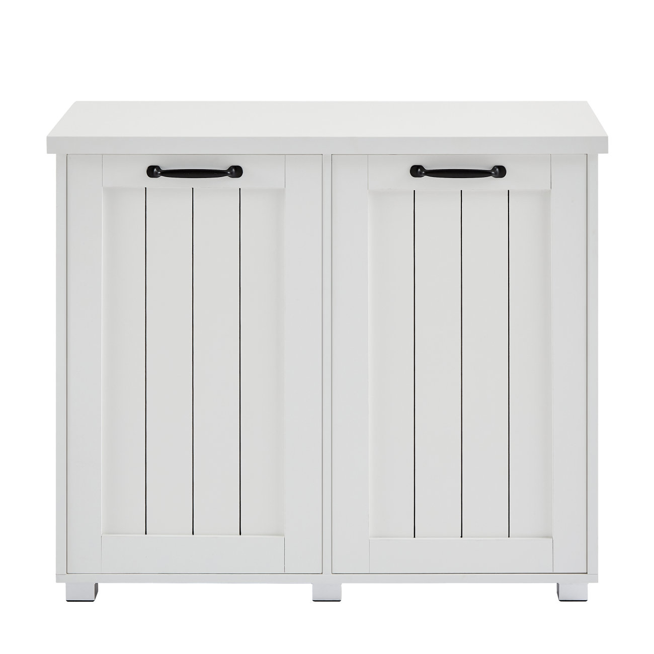 George Oliver Two-Compartment Tilt-Out Trash Cabinet, Pet Proof Kitchen ...