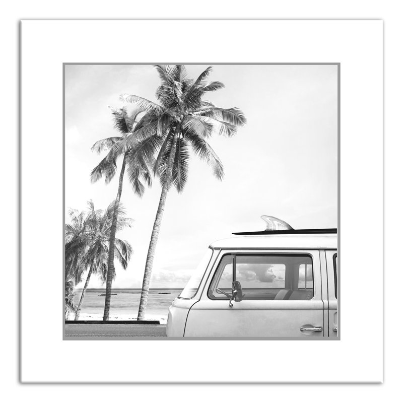 Rosecliff Heights 'Coastal Beach Van' - Wrapped Canvas Photograph Print ...