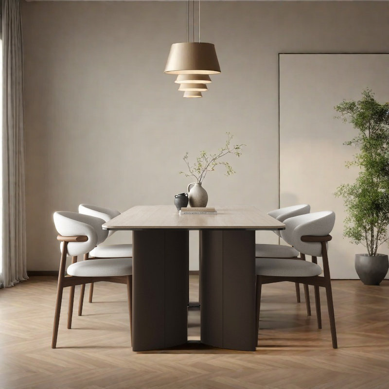 A Zoetic Home Modern minimalist dining table and chair - Wayfair Canada