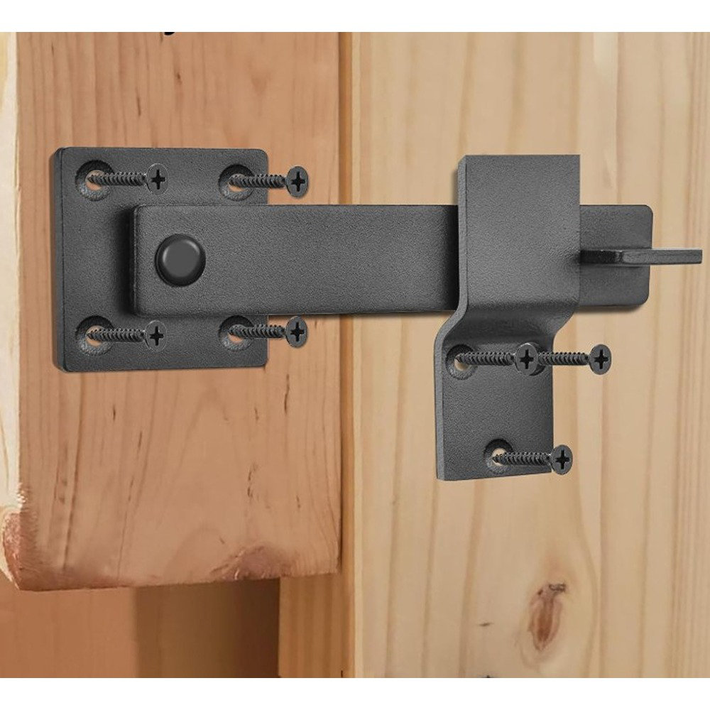 MAXAYA Heavy Duty 6" Barn Door Gate Flip Latch Lock, Study Metal Gate L ...