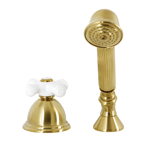 Kingston Brass Vintage Deck Mount Hand Shower with Diverter for Roman ...