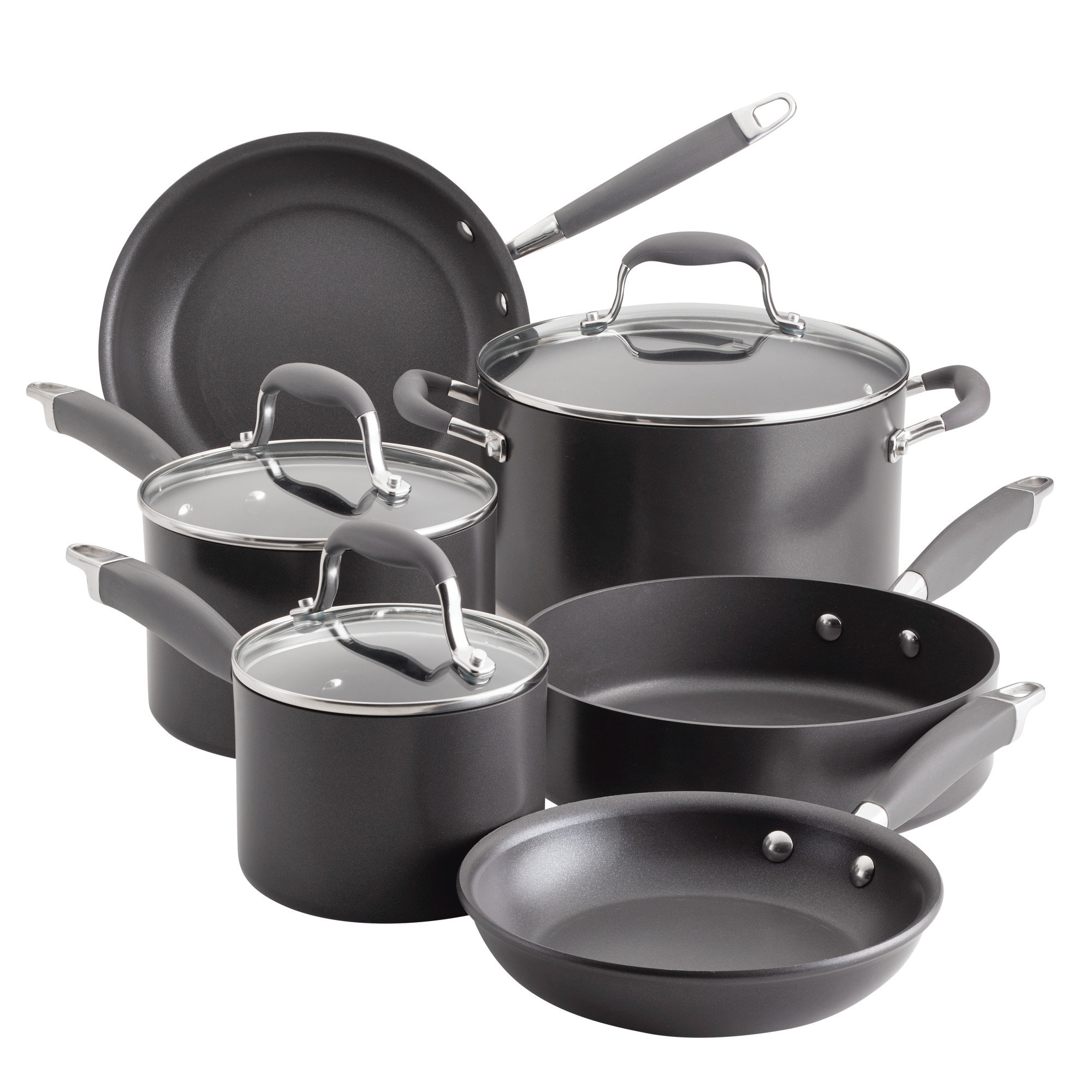 Anolon Advanced Home Hard Anodized Nonstick Cookware Pots and Pans Set ...