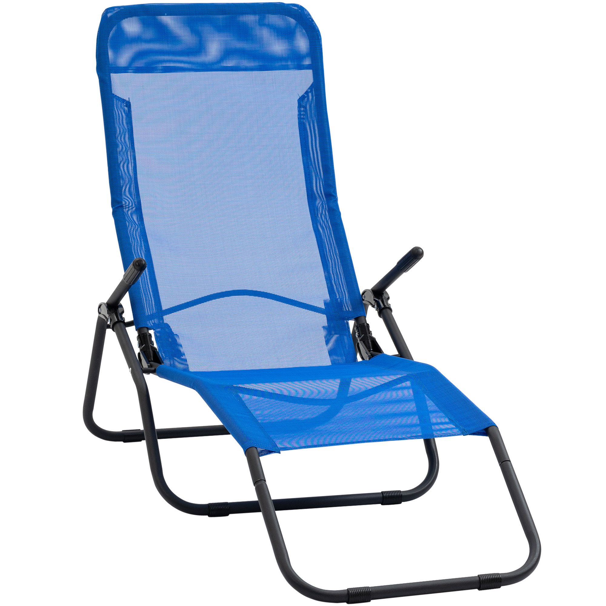 Outsunny Sling Rocking Chair Zero Gravity Sun Lounger Folding Chaise ...