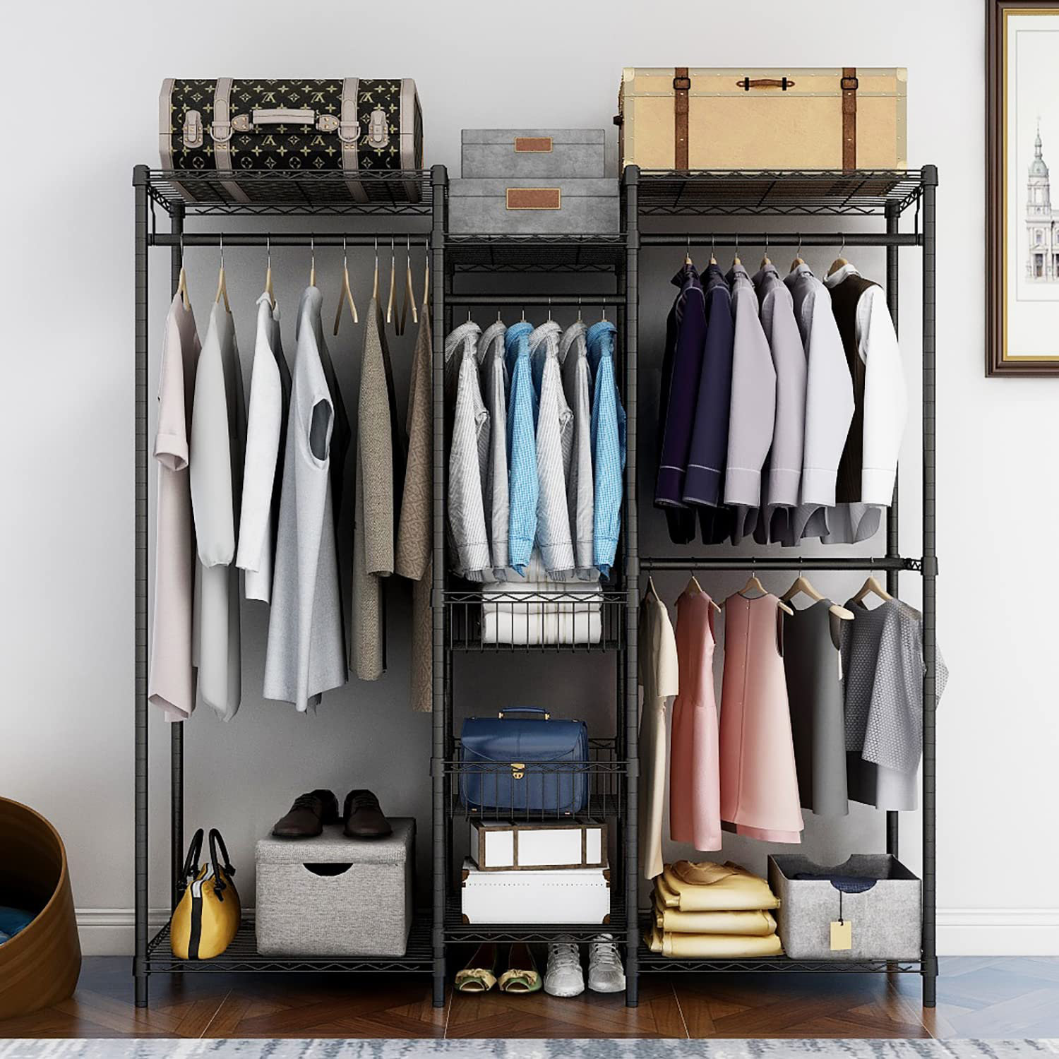 SPECIALTY FLOORING INC Portant à vêtements robuste 6 niveaux, support à ...