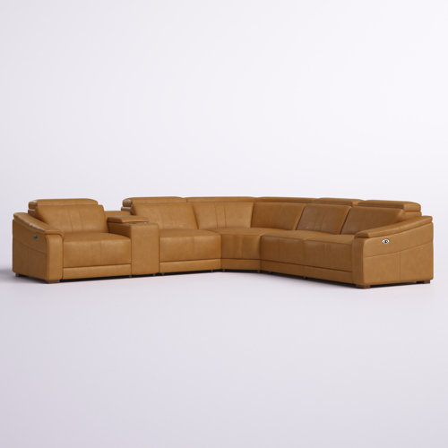 Wade Logan® Ayshea Upholstered Power Reclining Sectional & Reviews ...