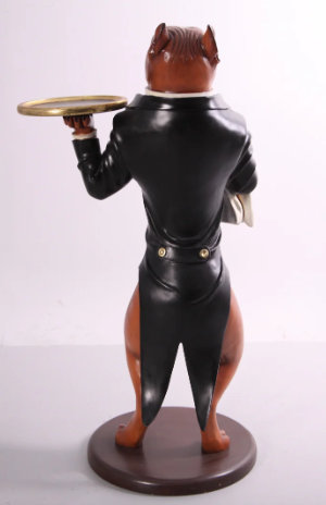 Trinx Pit Bull Butler Statue | Wayfair