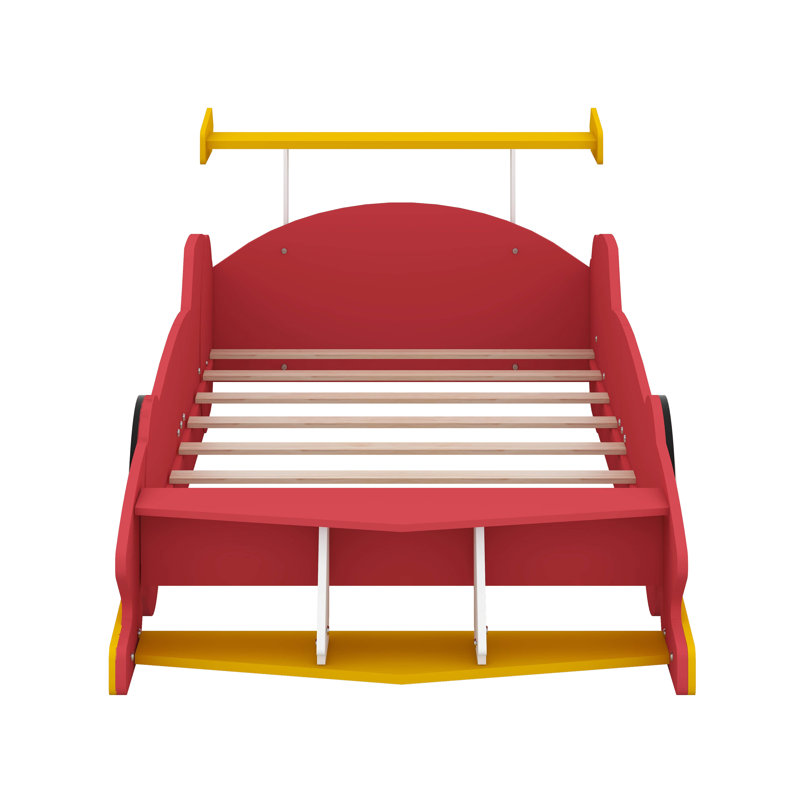 Youzi Unfinished Race Car-Shaped Platform Bed with Wheels | Wayfair