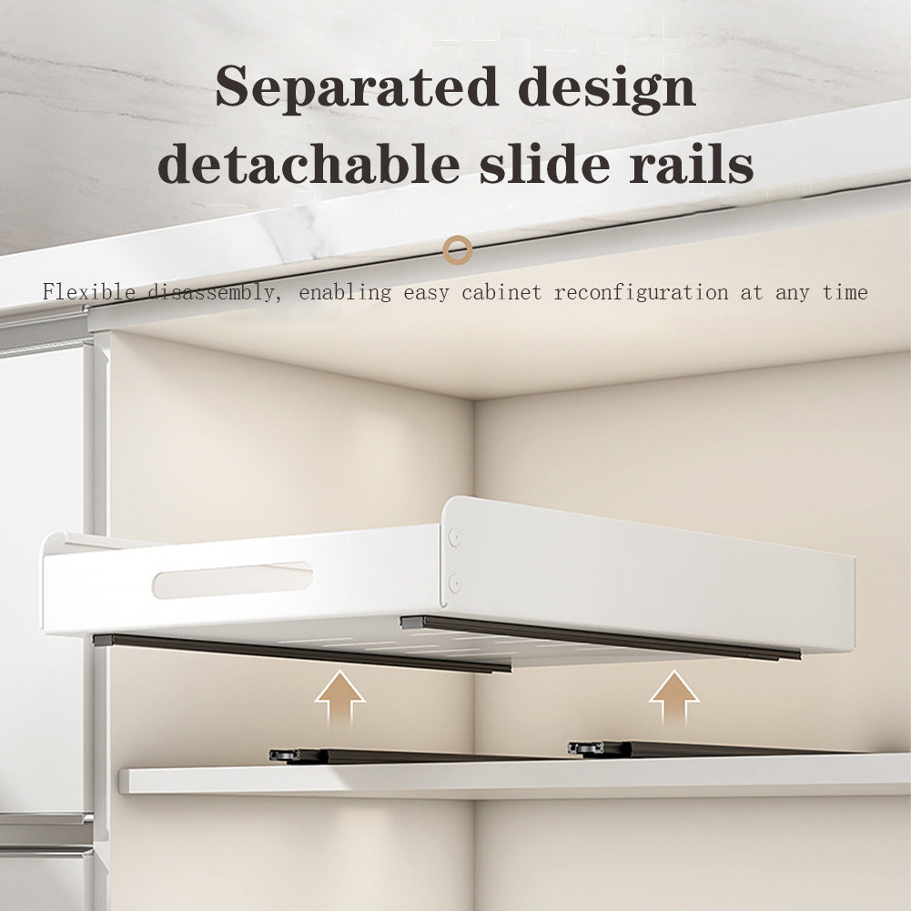 Ebern Designs Pull Out Cabinet Organizer, Heavy Duty Roll Out Drawers ...