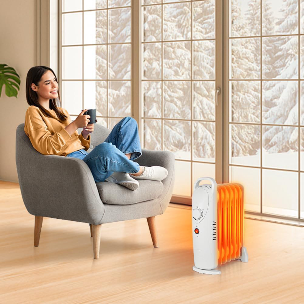 Nordic Hygge 700-Watt Electric Oil-Filled Radiant Space Heater with ...