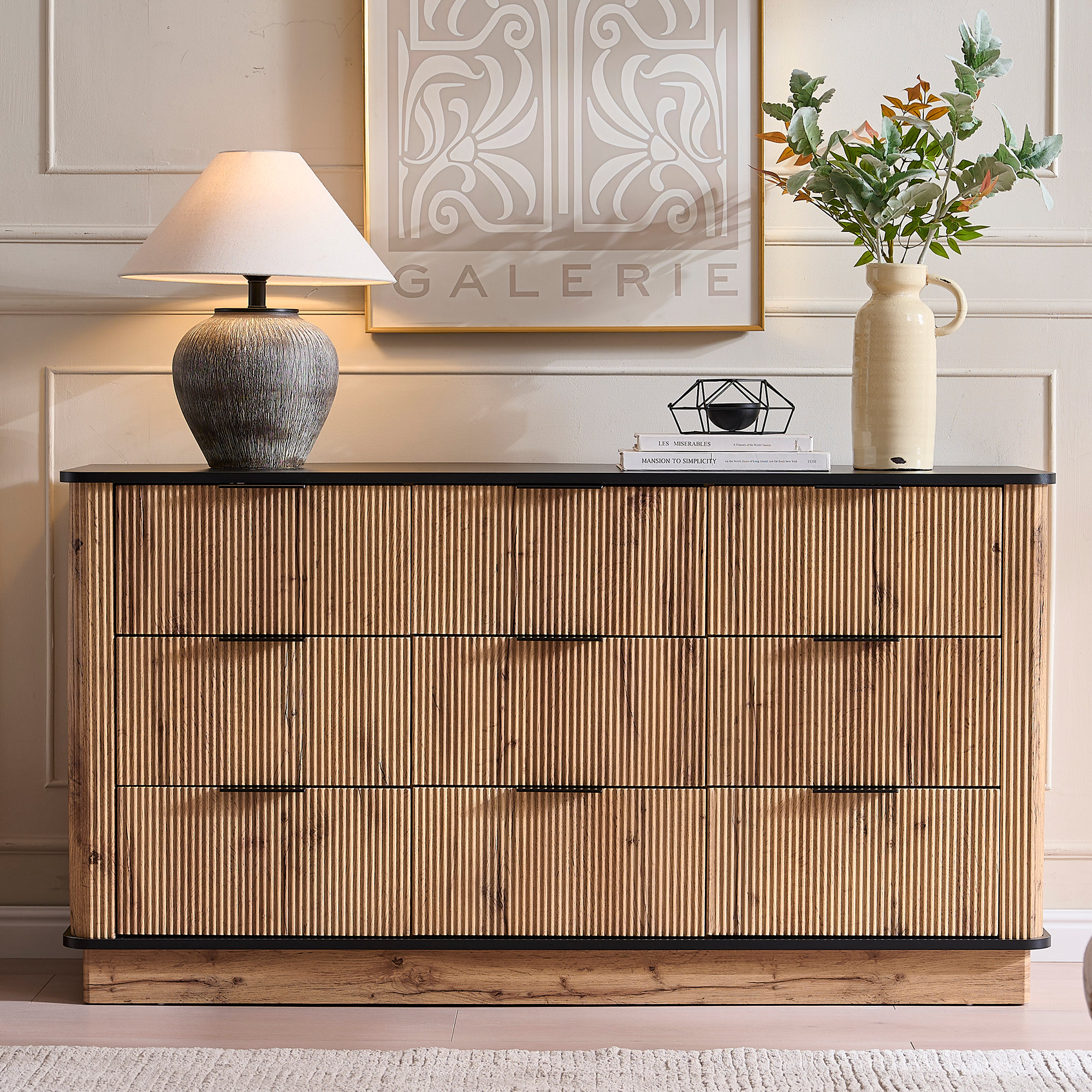 Millwood Pines 9 Drawer Dresser With Waveform Fluted Panel - Wayfair Canada