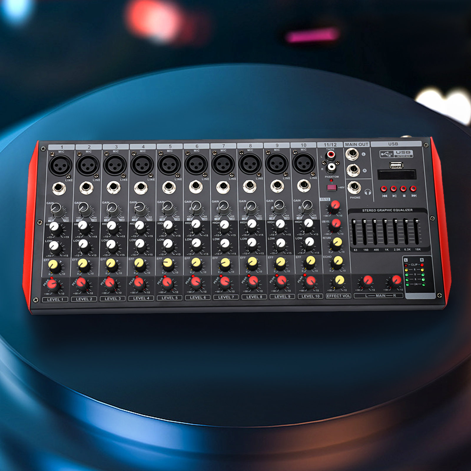 YYBSH 12 Channel Bluetooth Sound Mixing Console | Wayfair