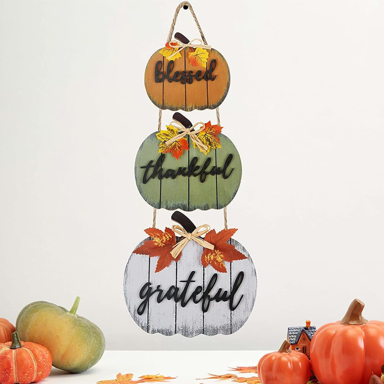 The Holiday Aisle® Fall decorative door sign, Thanksgiving decoration ...