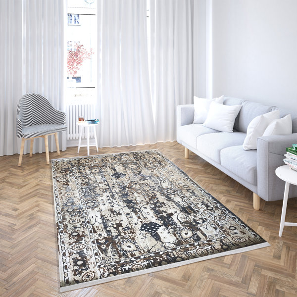 Williston Forge Dathan Machine Woven Grey Indoor Rug | Wayfair.co.uk