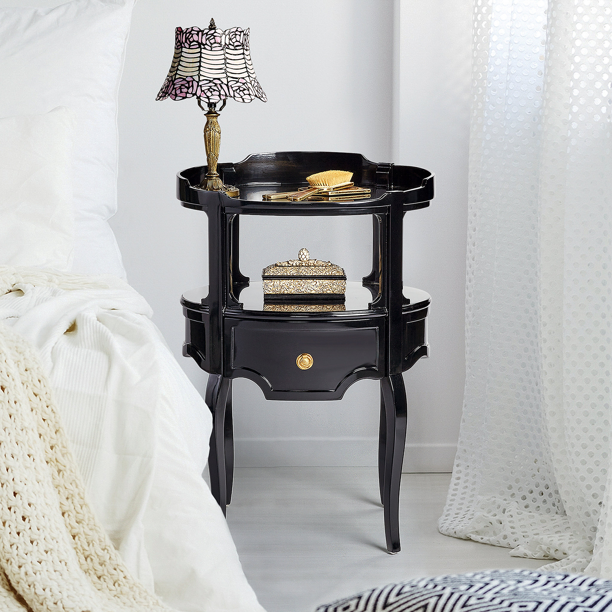 Design Toscano Adoree French 33'' Tall Tray Top End Table | Wayfair