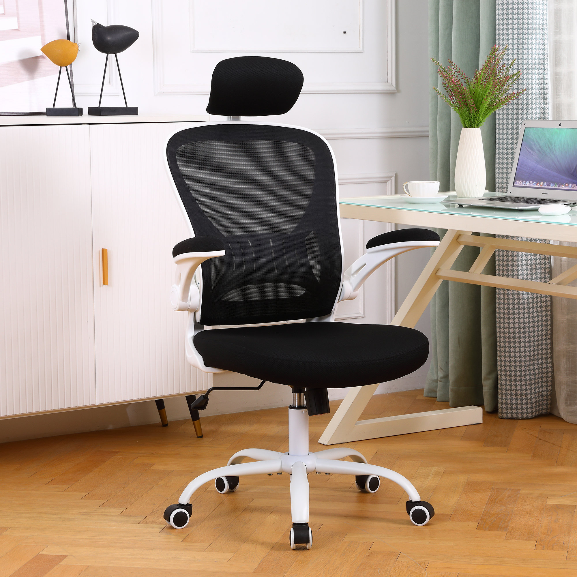 Inbox Zero Kourtne Ergonomic Desk Chair Office Chair Home Office Mesh ...
