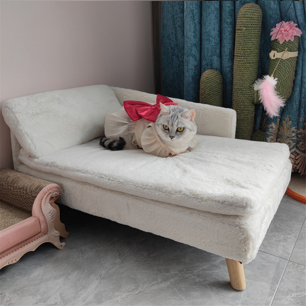 Tucker Murphy Pet™ Comfy Dog Sofa Waterproof Elevated Pet Cushion ...