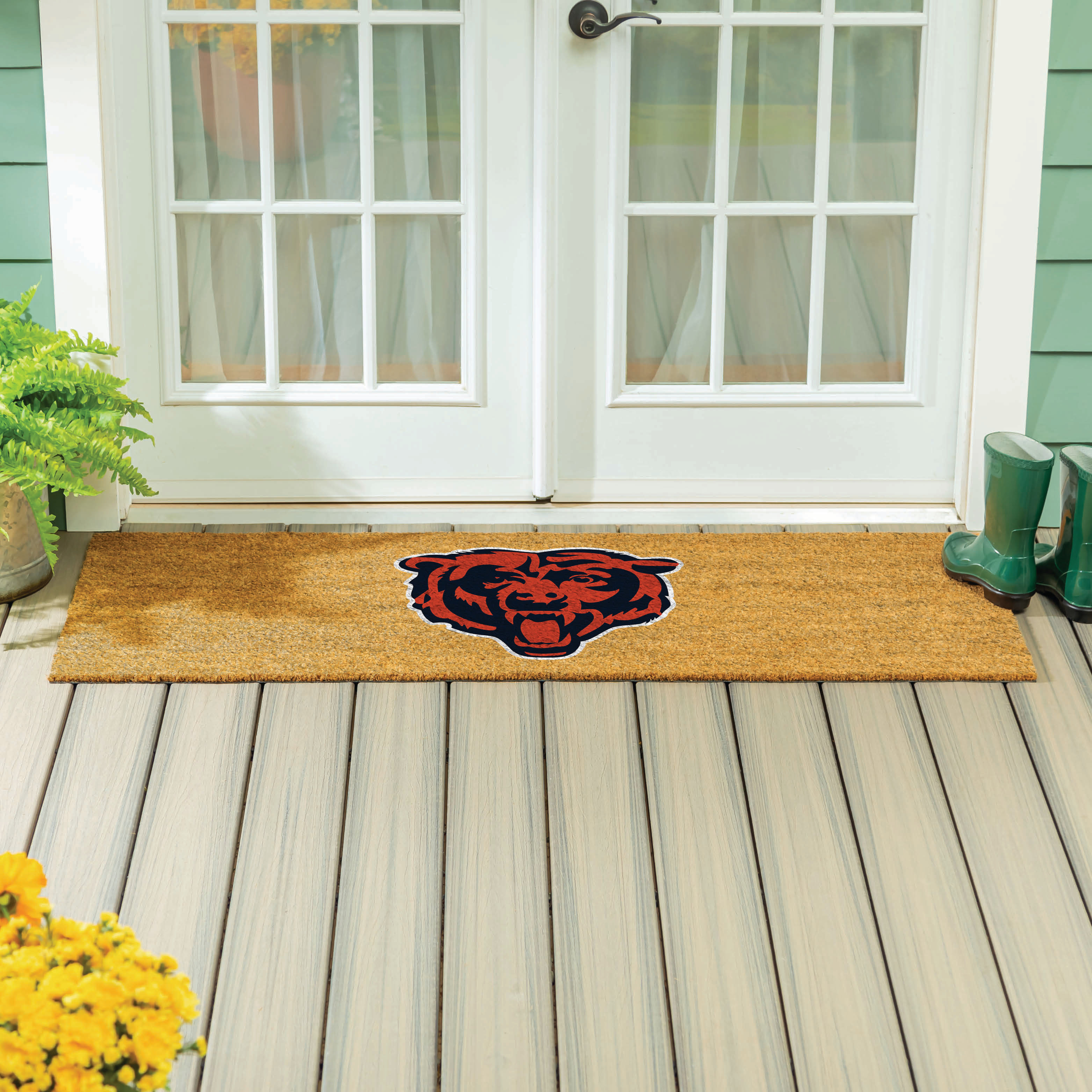 One Allium Way® Chicago Bears Extra Large Full Color Coir Mat, 60"x24 ...