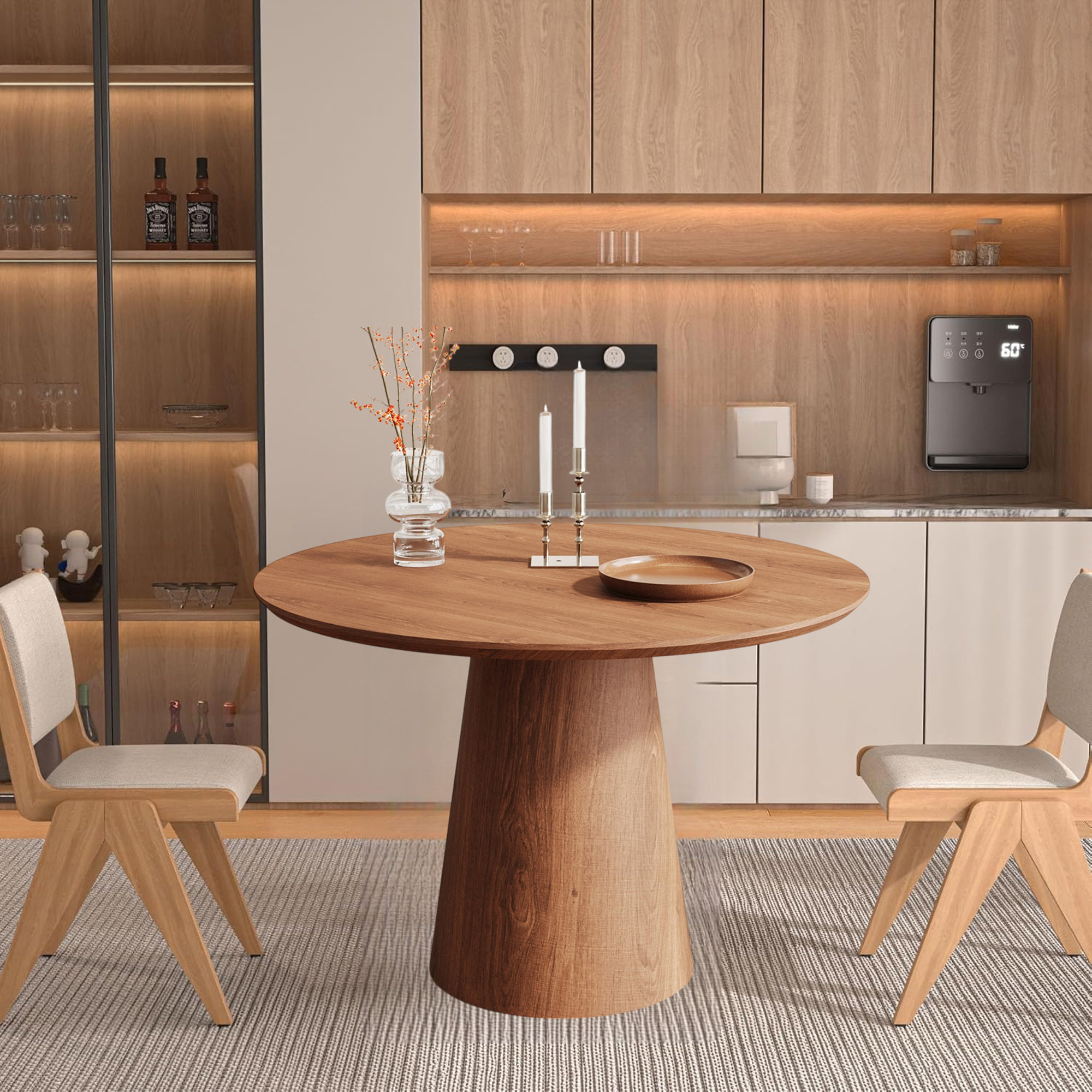 Latitude Run® Round Dining Table Modern Kitchen Table For 4-6, Circular ...