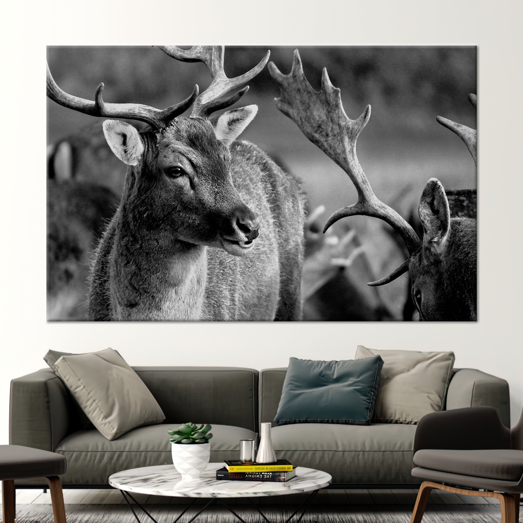 kayra export Stunning Deer Wildlife Wall Art Poster - Ideal for Loft ...