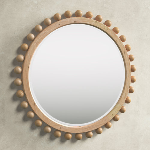 Birch Lane™ Augustine Round Wood Wall Mirror & Reviews | Wayfair