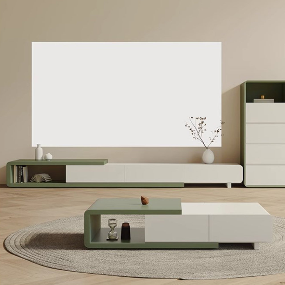 Creature B Comforts Simple modern retractable TV cabinet combination ...