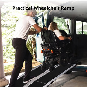 iYofe Non Skid Wheelchair Ramp, Threshold Ramp With An Applied Slip ...