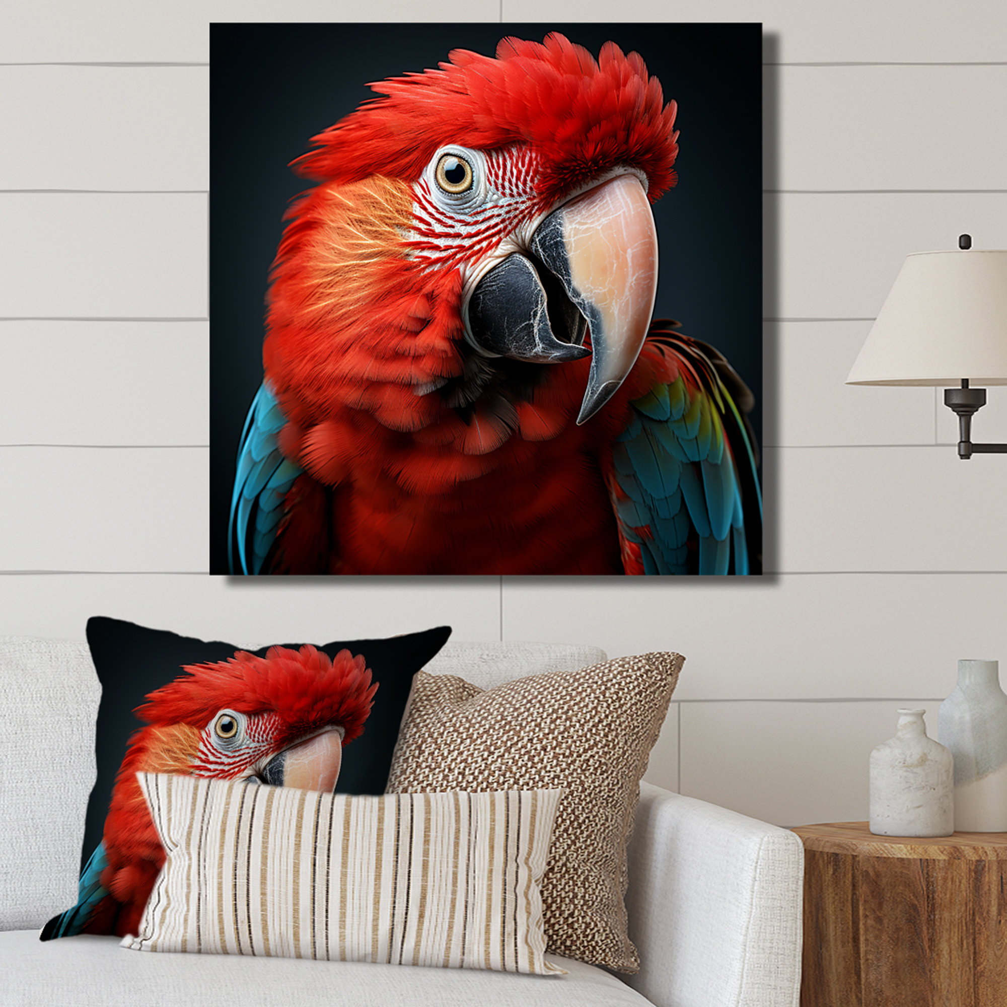 Bay Isle Home™ Red Parrot Portrait Photo - Parrot Wall Art | Wayfair