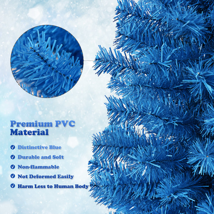 The Holiday Aisle® 6' Blue Artificial Christmas Tree & Reviews | Wayfair