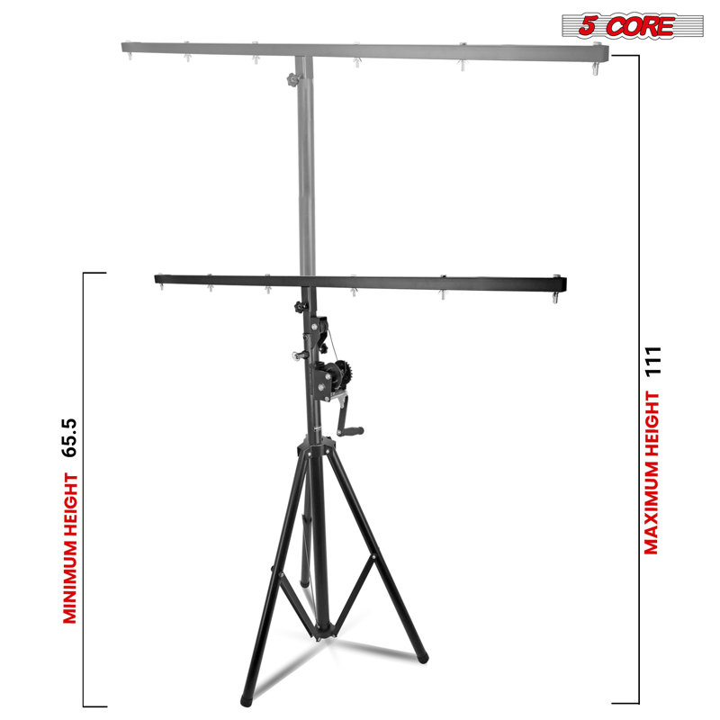 5 Core DJ Light Stand Heavy Duty Crank-Up Adjustable Tripod for Stage ...