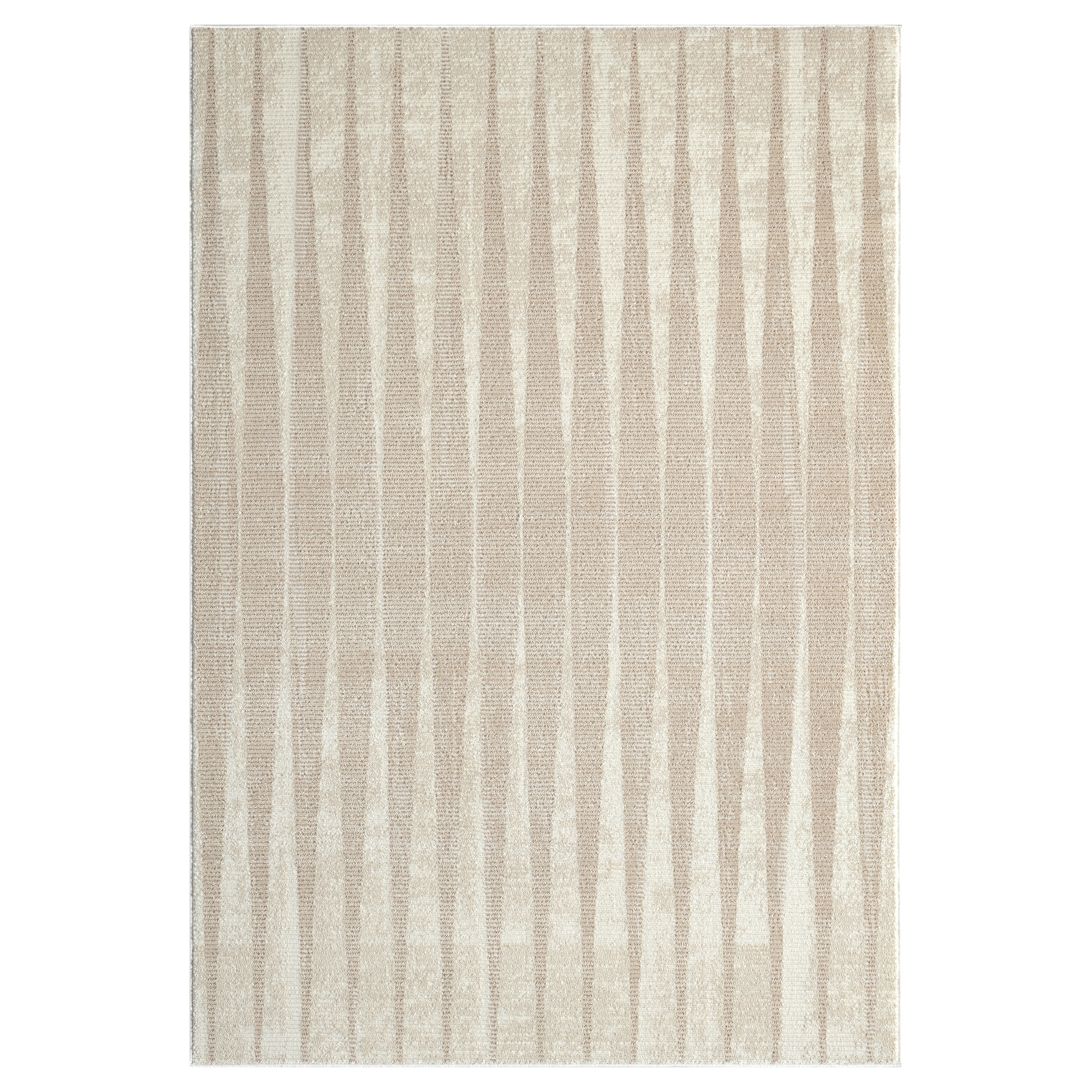 Wrought Studio™ Abani Rugs TER150A Beige Cream Geometric Vertical Lines ...