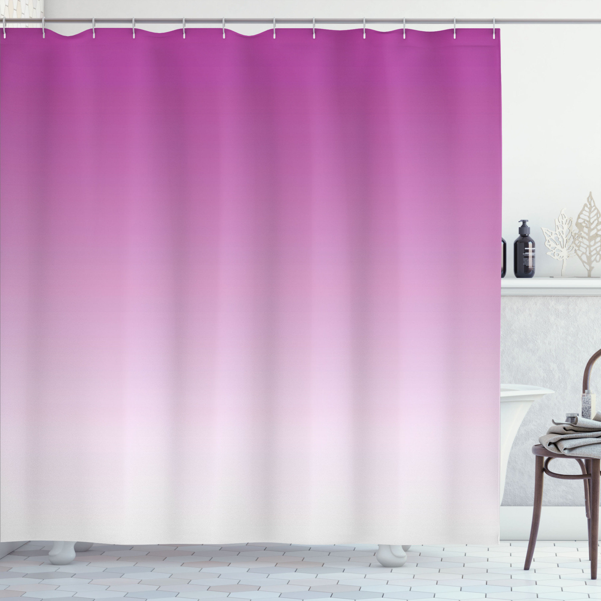 Harriet Bee Fred Romantic Modern Flowers Shower Curtain + Hooks ...