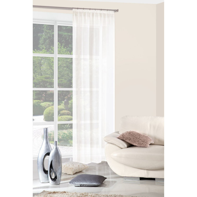 17 Stories Kaymen Sheer Pencil Pleat Curtain Panel | Wayfair.co.uk