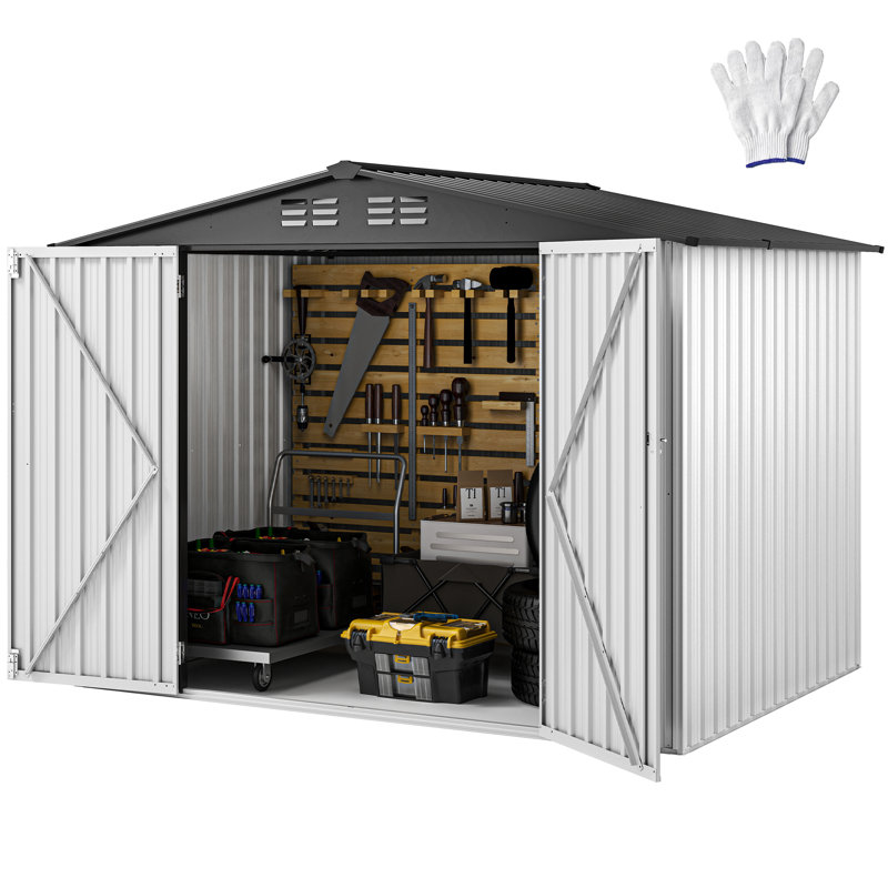 Balconera Galvanized Steel Storage Shed & Reviews | Wayfair
