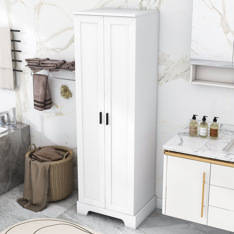 Rebrilliant Navae Freestanding Bathroom Storage, Wooden Storage Cabinet ...
