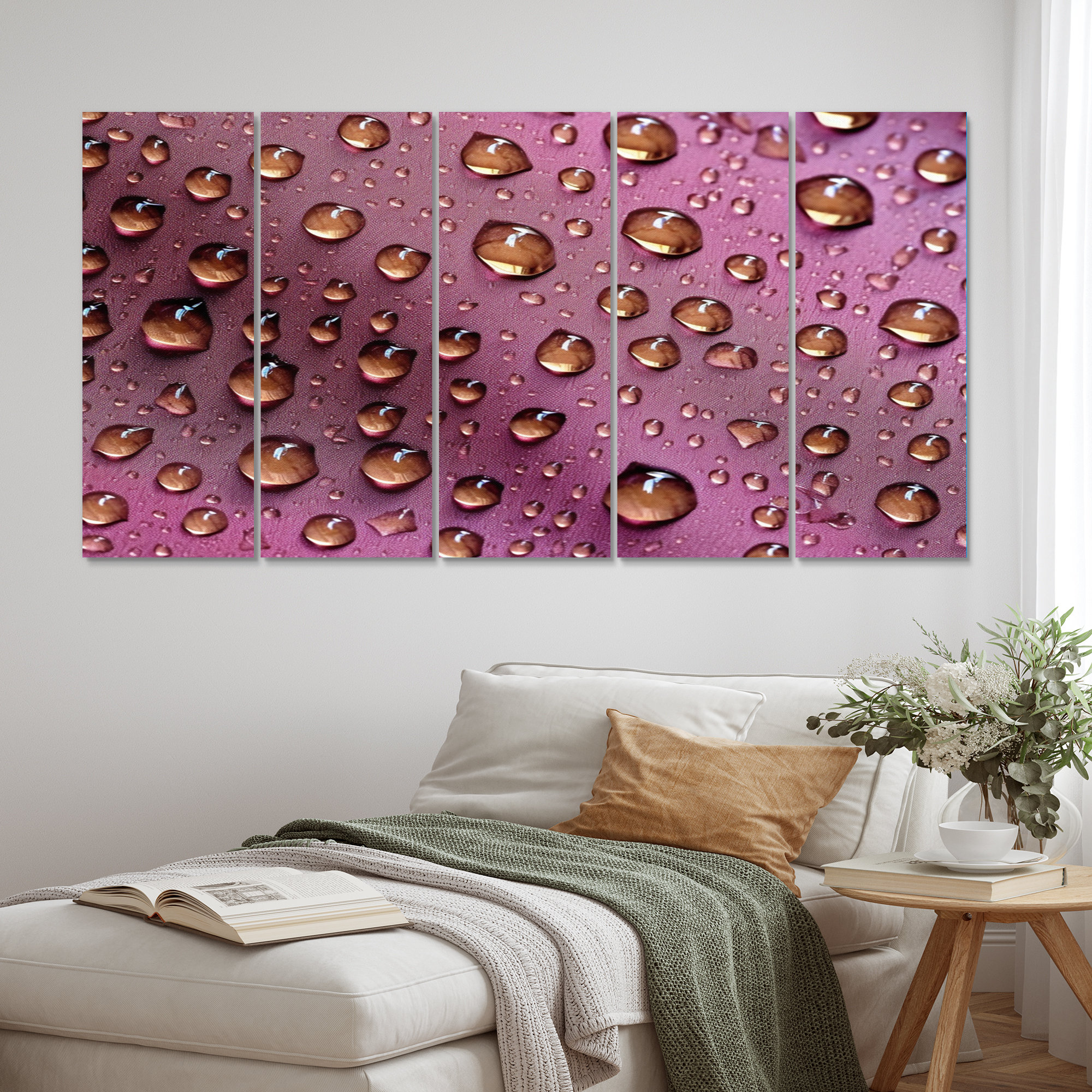 Latitude Run® Red Rose With Raindrops On Black IV - Raindrops Wall ...