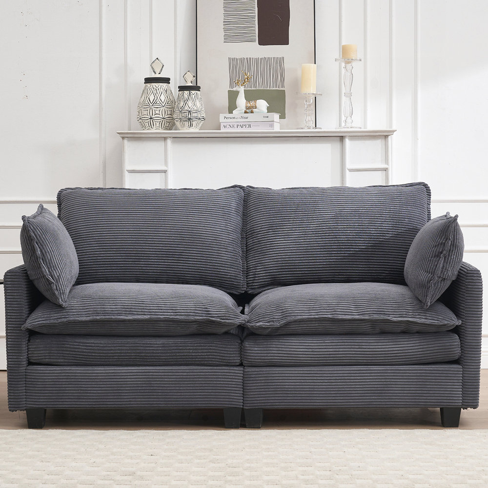 Everly Quinn Contemporary style Comfortable Design Deep Seat Couch ...