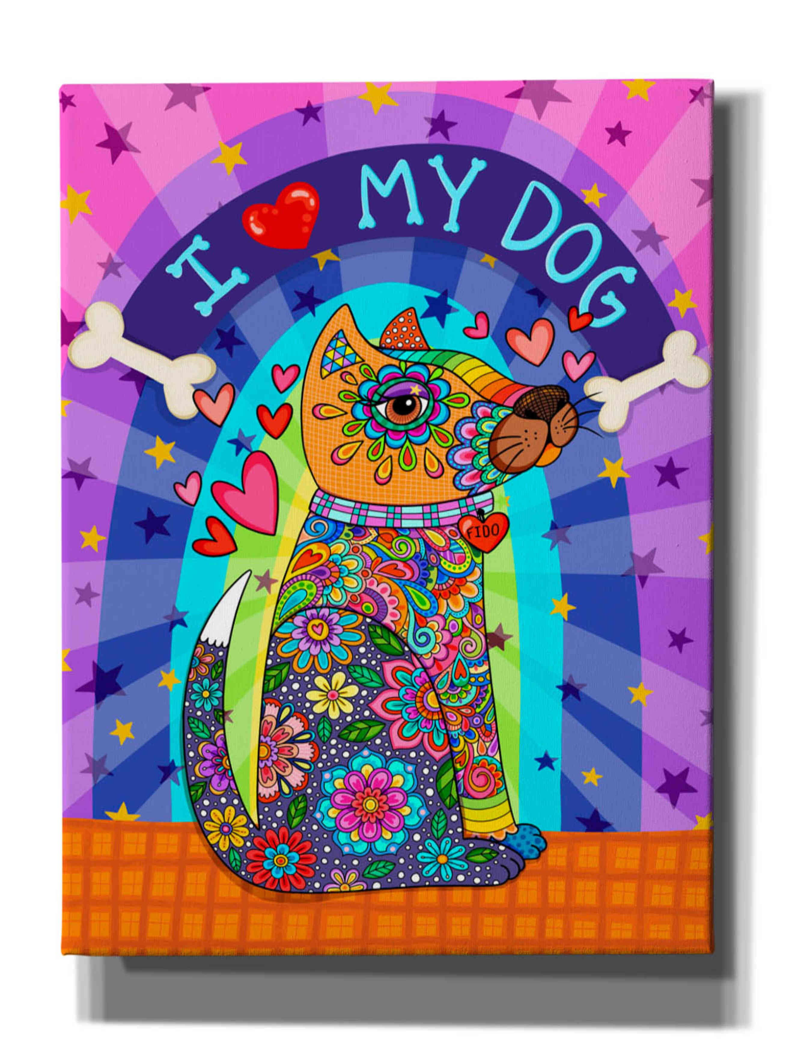 Red Barrel Studio® Daylan I Love My Dog by Hello Angel - Wrapped Canvas ...