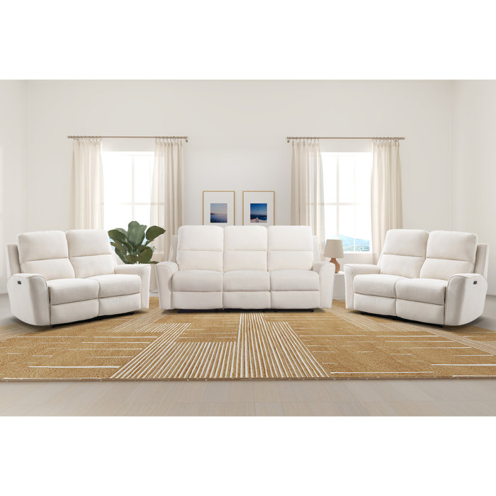 Latitude Run® Divona 3 Piece Modern Microfiber Zero Clearance Recliner ...