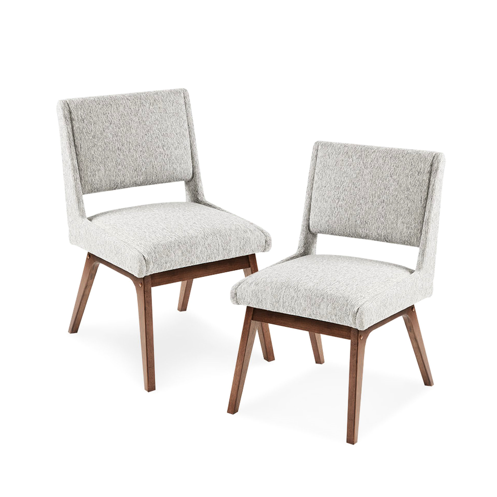 George Oliver Dining Chair 2 , 4.75" Seat Cushion, Solid Pecan Wood ...