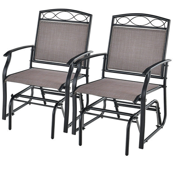 Winston Porter Outdoor Pevey Gliding Metal Chair & Reviews | Wayfair