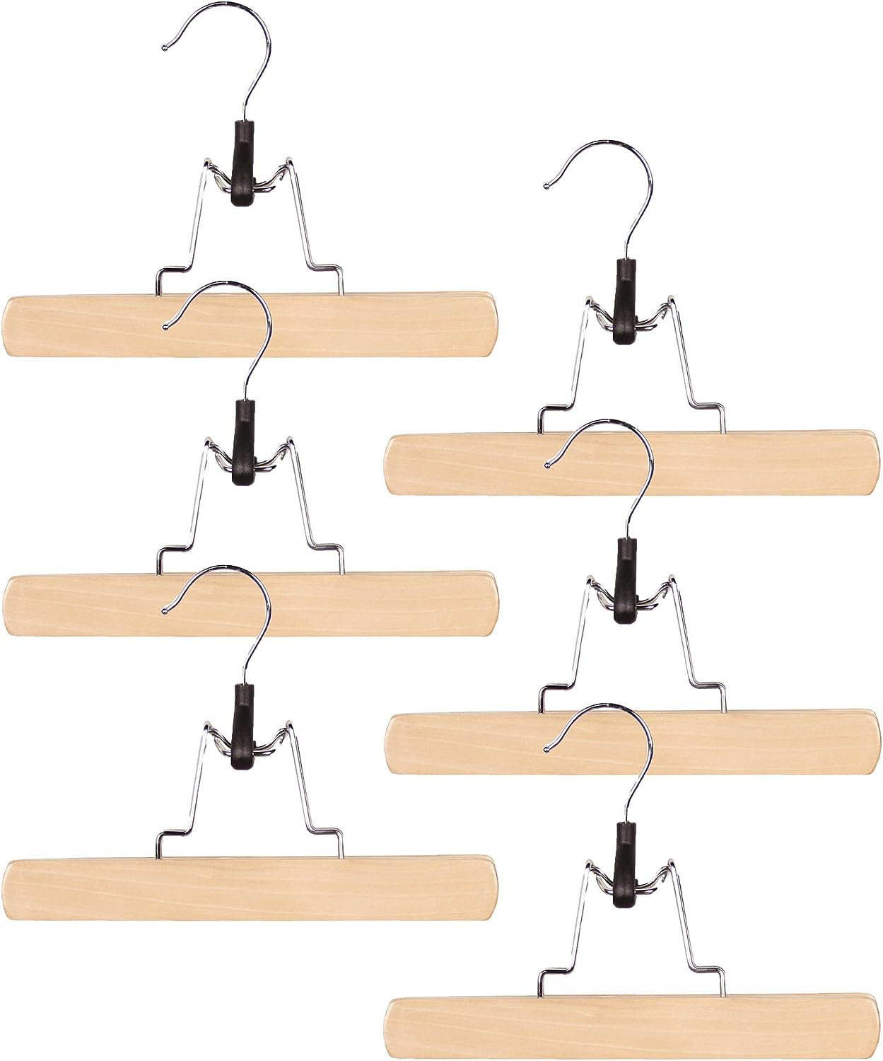 Rebrilliant Wood Pant Hangers - Wooden Skirt Hangers - 6 Pack - For Men ...