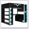 Wrought Studio™ Gaming Loft Bed With Integrated Desk & RGB LED Lights ...