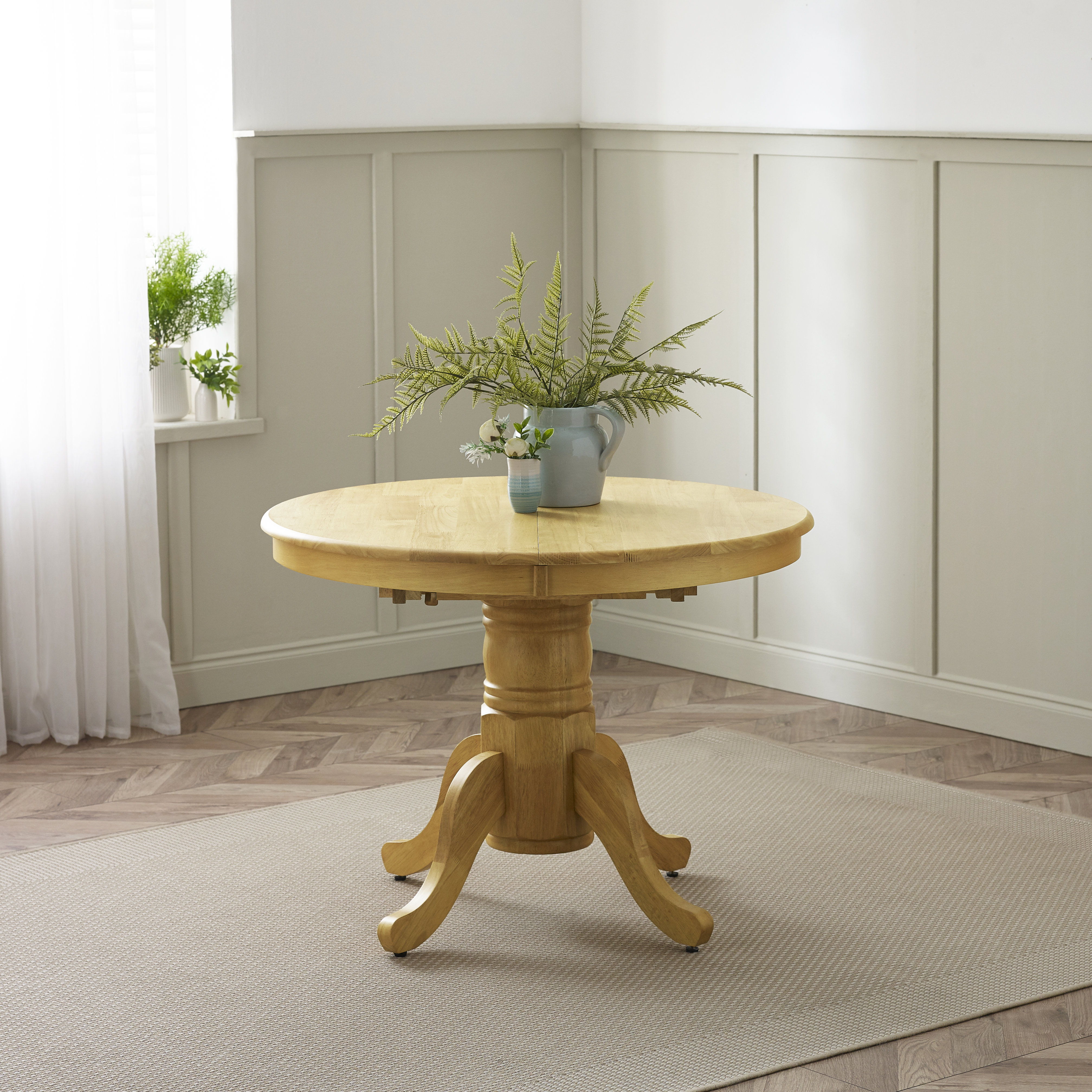 rustic extendable dining table uk