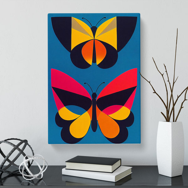 Brambly Cottage Cubism Butterfly Vol.1 - Wrapped Canvas Graphic Art ...