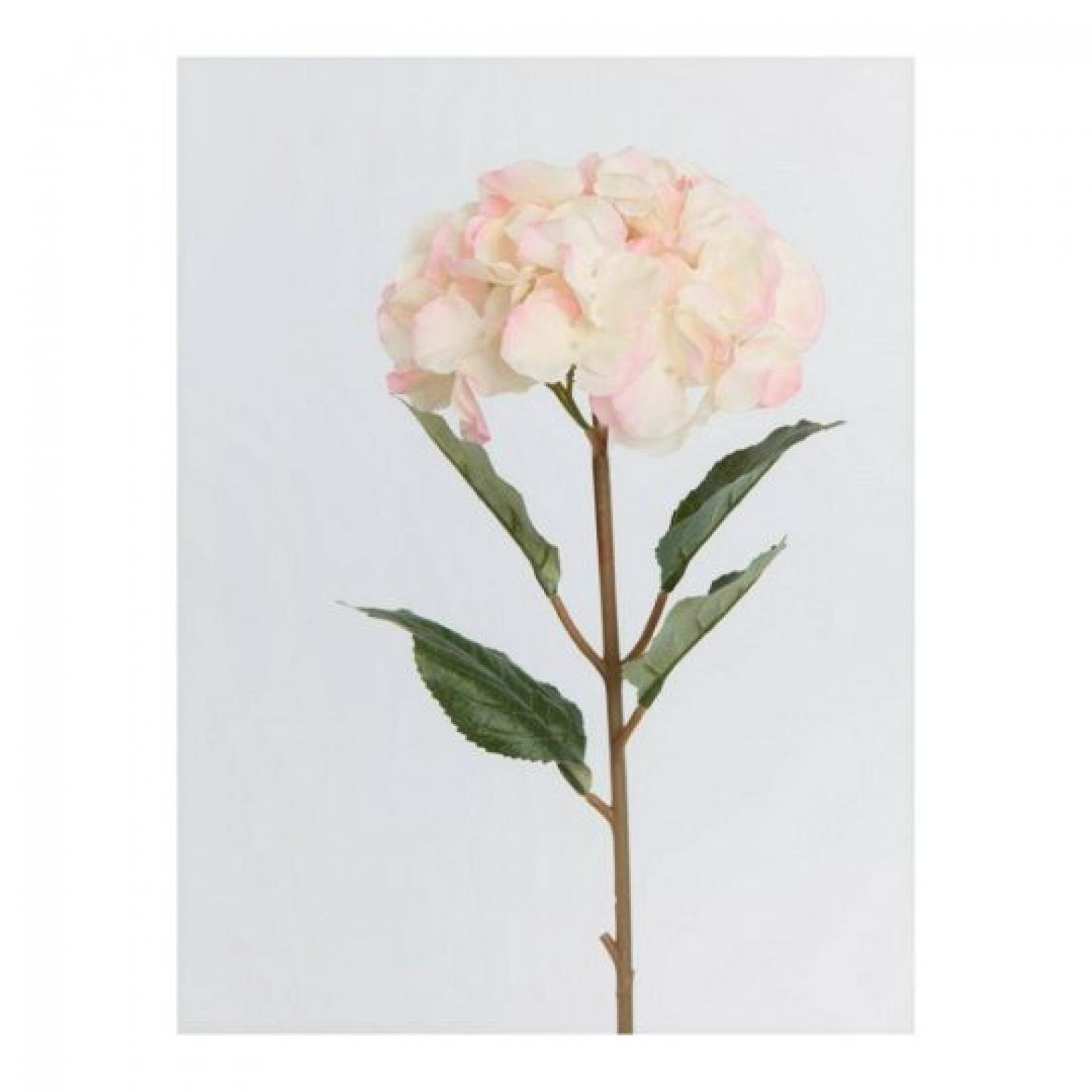 Winston Porter Cream And Pink Hydrangea Stem Artificial Flower | Wayfair