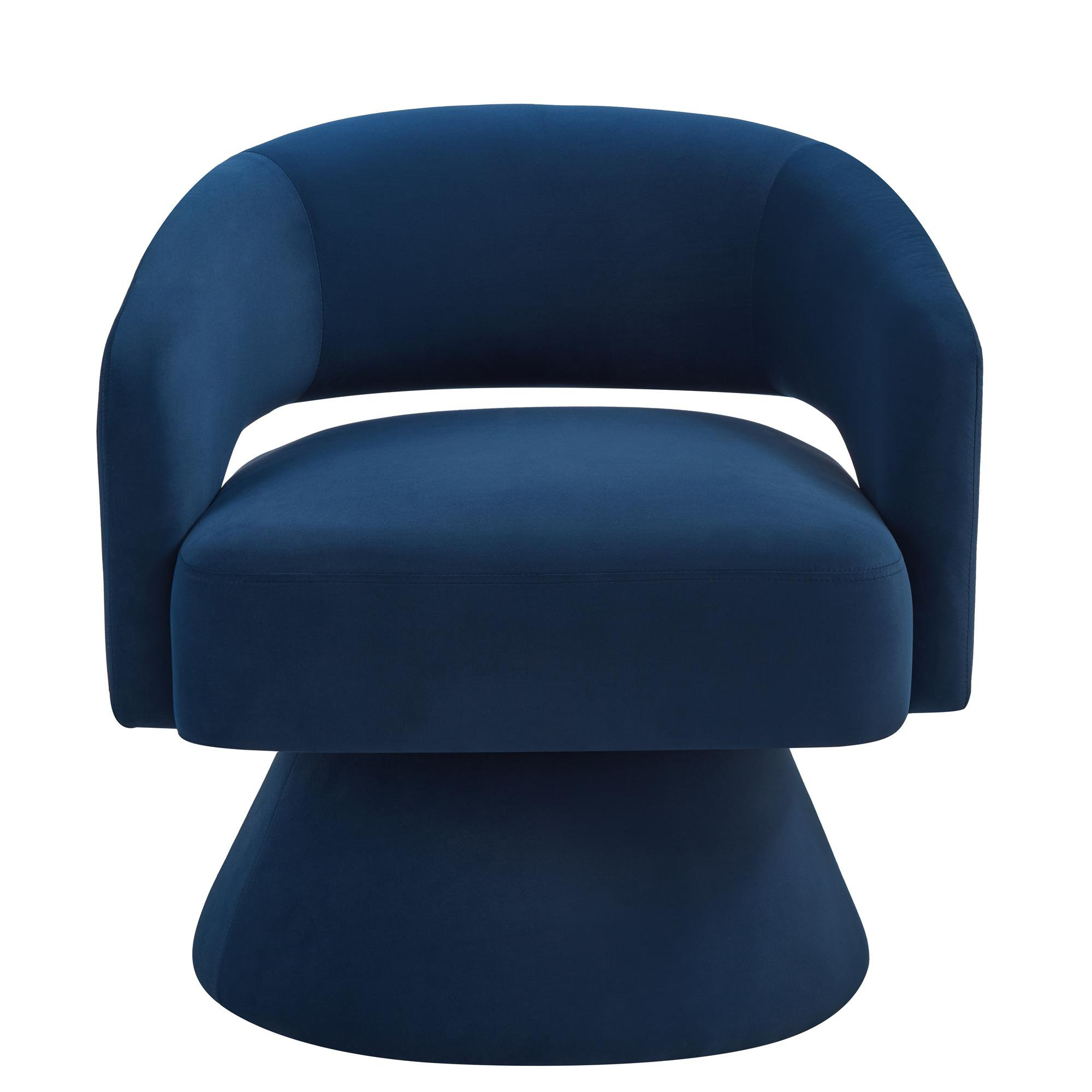 Latitude Run® Modern Swivel Barrel Chair, Upholstered Velvet Round ...