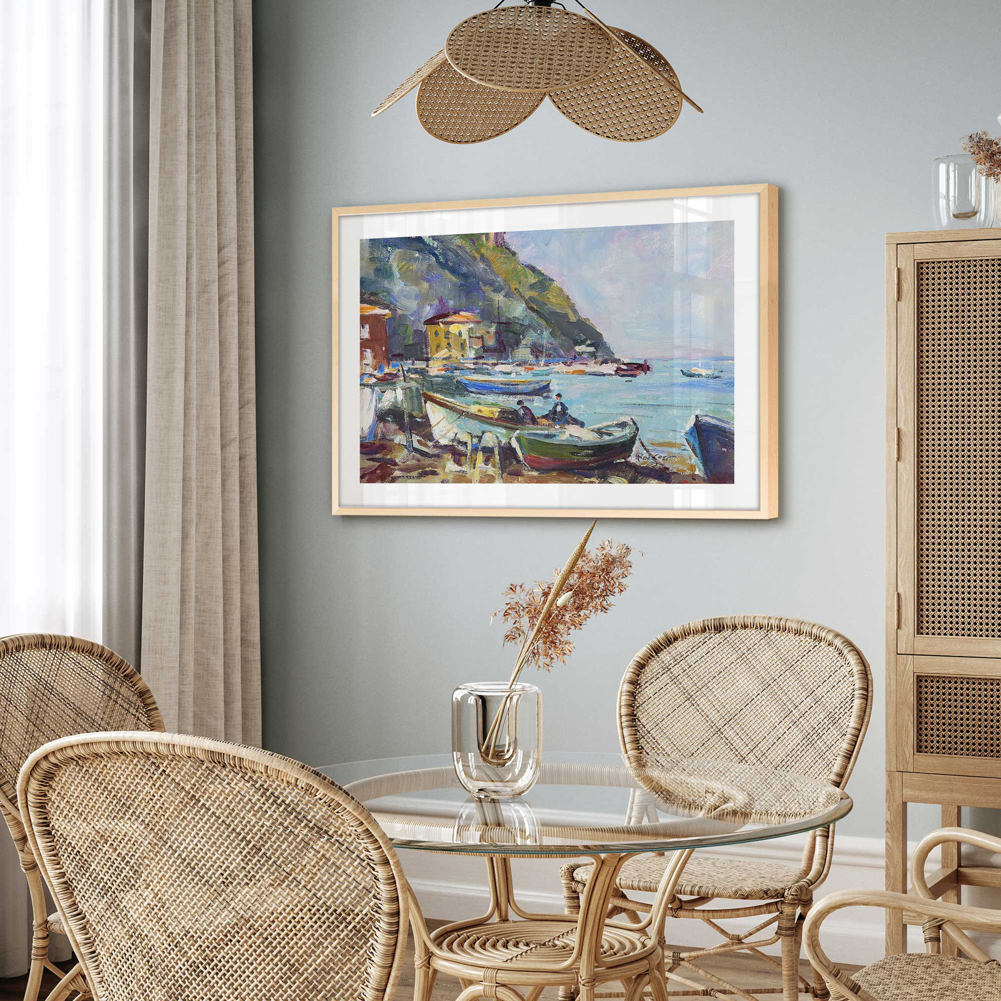 Breakwater Bay Rustic Italian Whimsy Village Framed On Paper Print ...