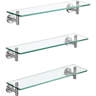Latitude Run® Glass Shelf For Bathroom Rectangular 20-Inch Floating ...